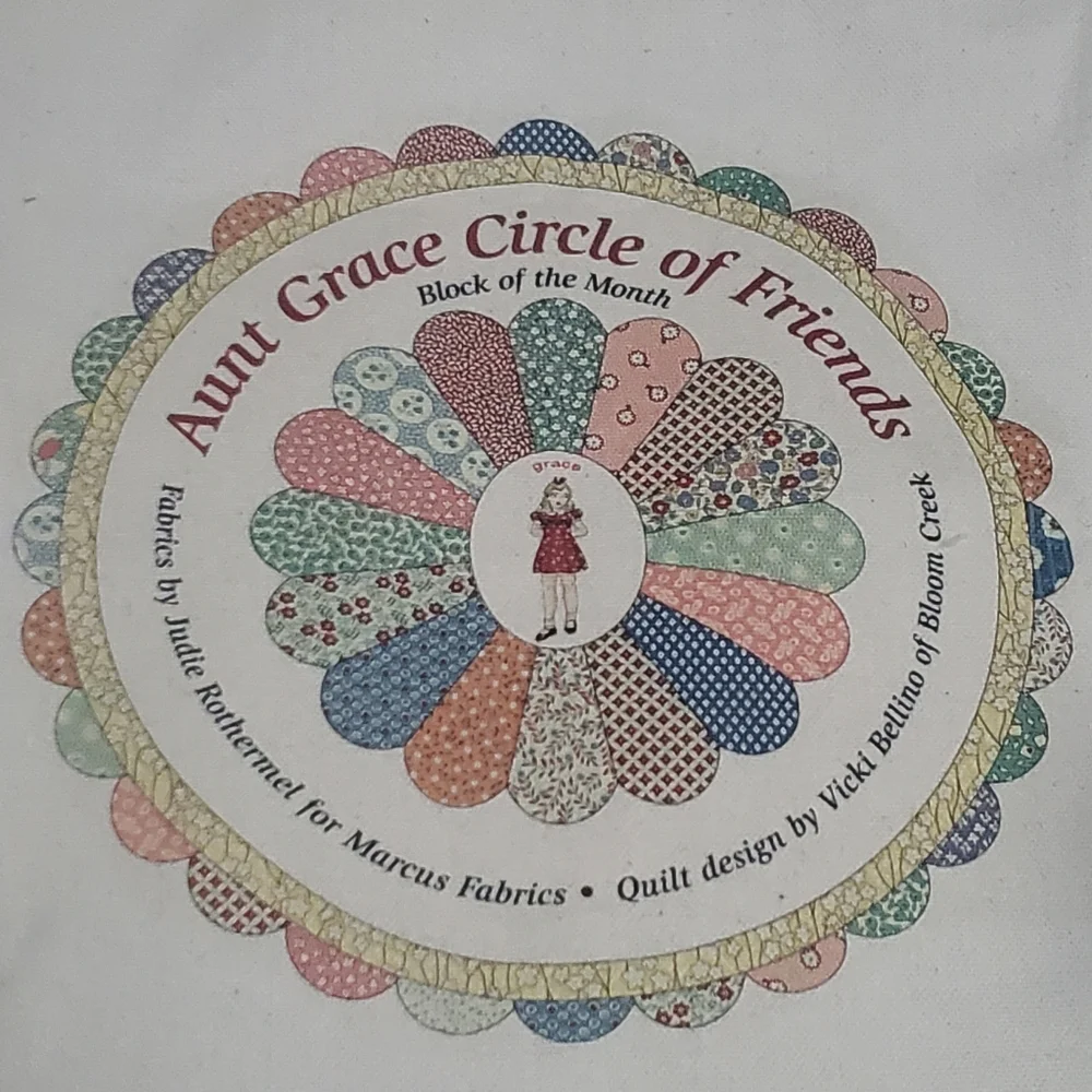 marcus fabrics | Bags | Aunt Grace Circle Of Friends Canvas Tote Bom ...